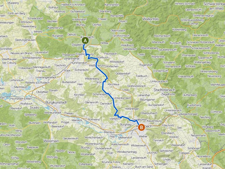 Frankenweg - Von Kronach nach Kulmbach (RE-Kronach - RE-Kulmbach ...